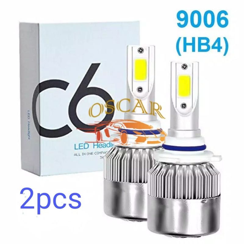Jual Lampu Utama Mobil LED Headlight C6 SILVER H1 H3 H4 H7 H11 HB3 HB4 9005 9006 H8 36Watt 36 ...