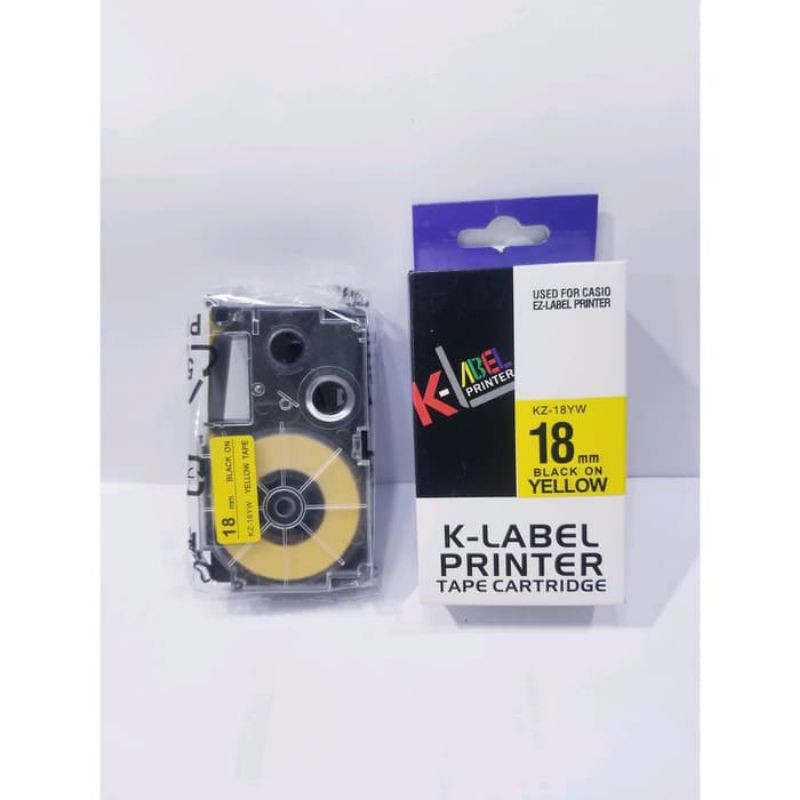 Jual Kertas K Label Printer EZ Label 18 MM Compatible Casio Tlape ...