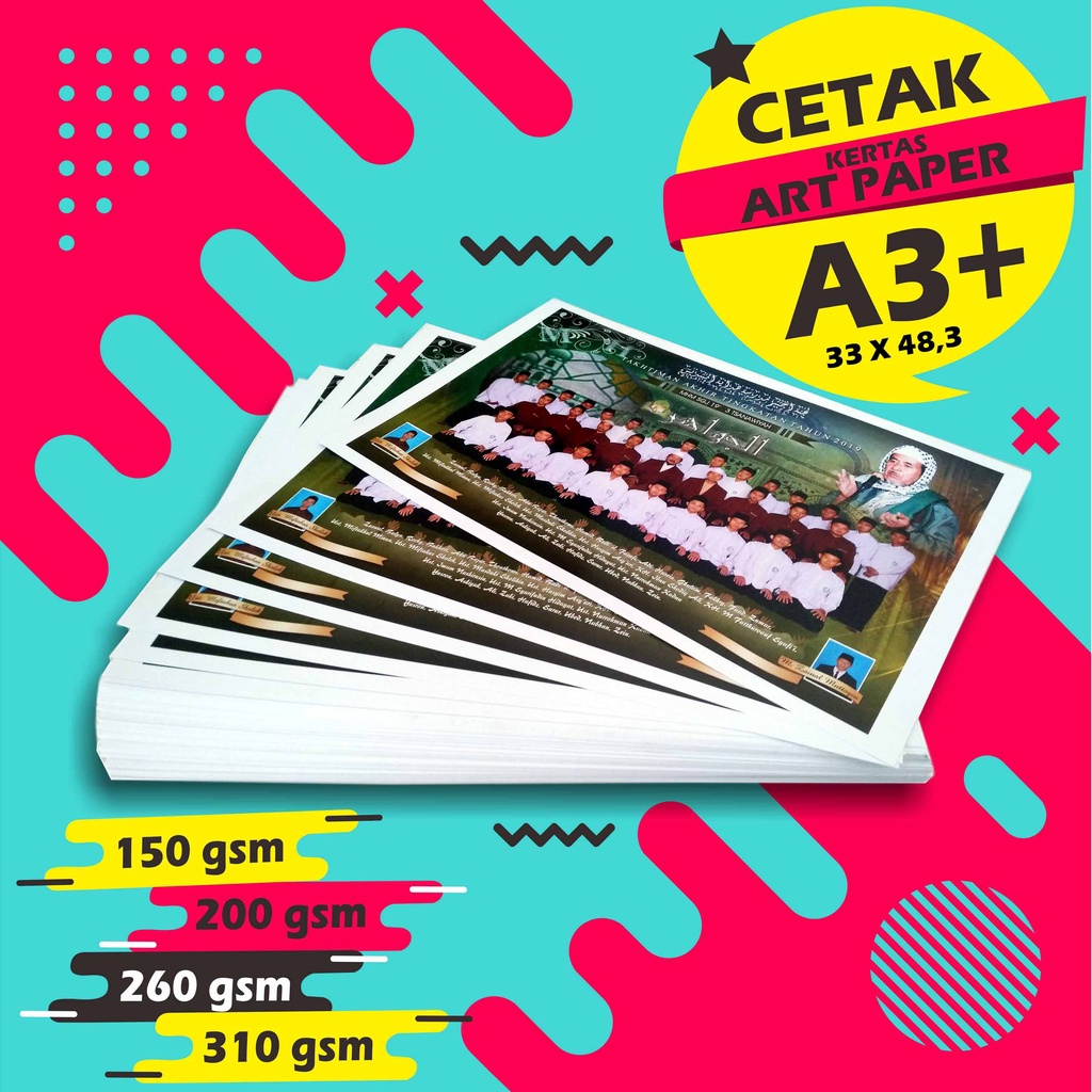Jual CETAK A3+ ART PAPER/LINEN/BC TIC/150/200/260 gsm | Shopee Indonesia