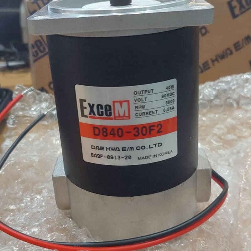 Jual DC MOTOR EXCEM KOREA 40W 90VDC RPM 3000 0.55A RATIO 30 / EX SPG 1: ...