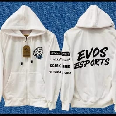 Jual JAKET TEAM EVOS ESPORT GAMING MOBILE LEGEND - Putih | Shopee Indonesia