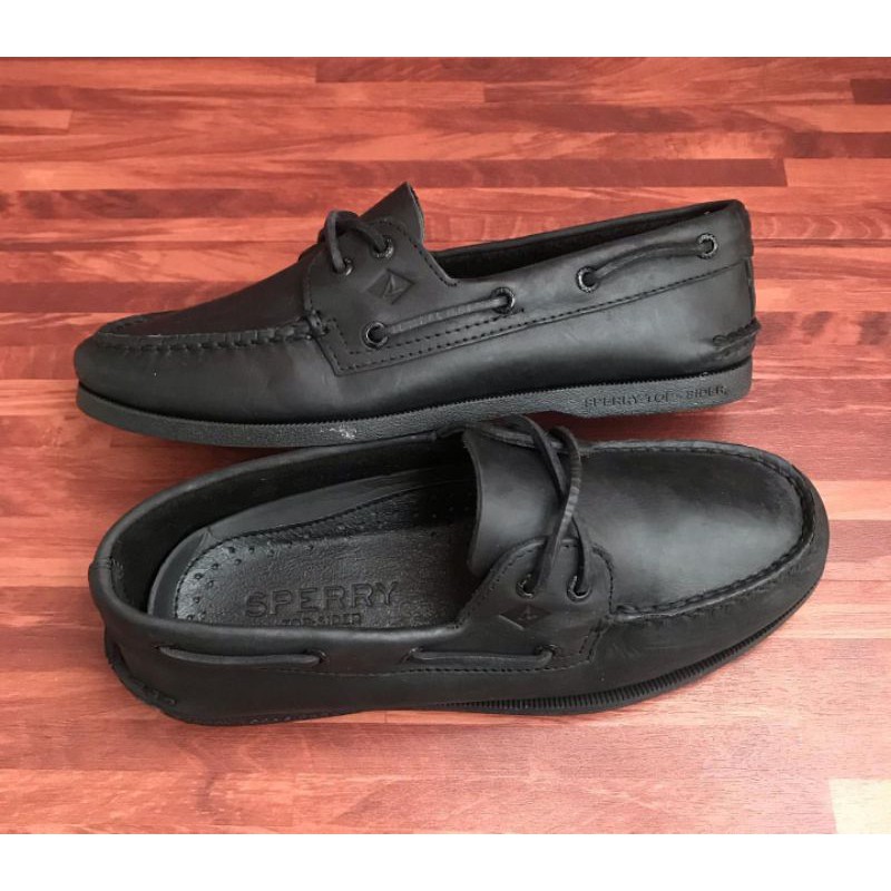 Jual Sperry Top Sider Authentic Original All Black | Shopee Indonesia