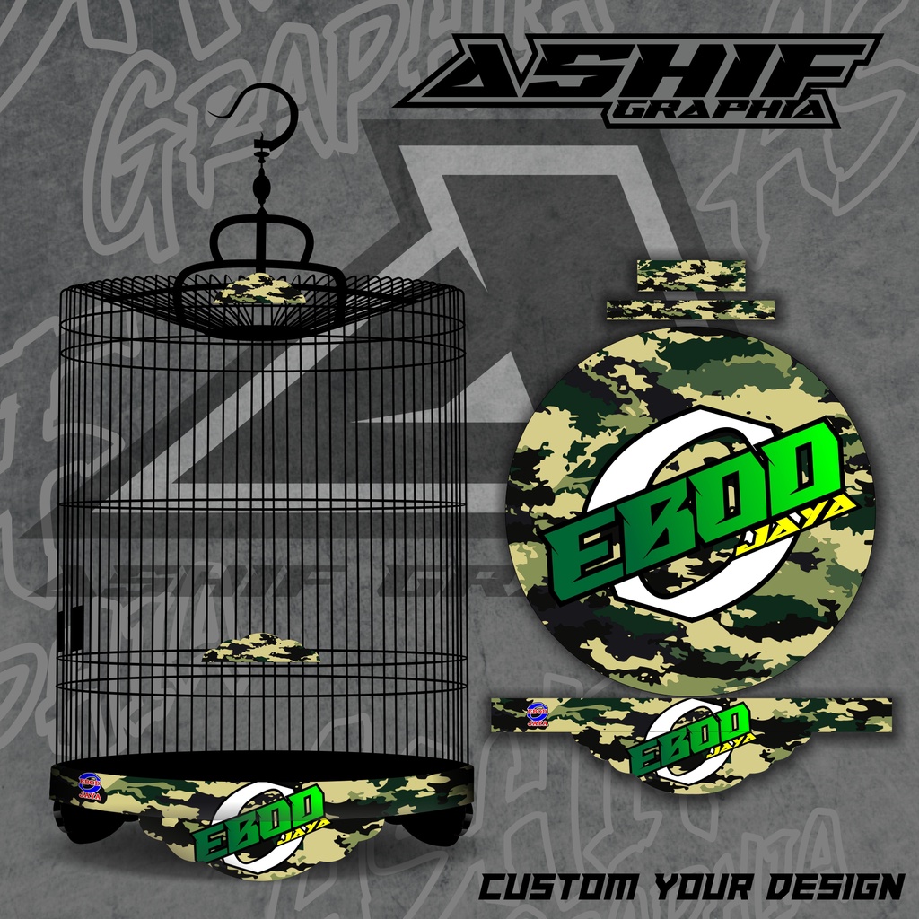 Jual STIKER TEBOK MURAI MOTIF EBOD MILITER CUSTOME | Shopee Indonesia