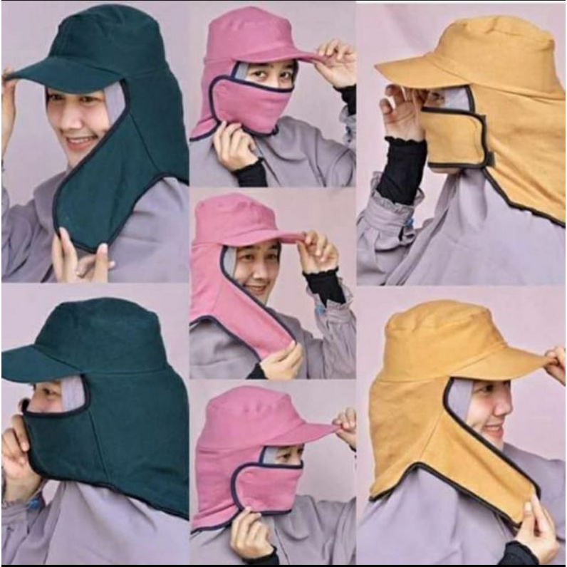 Jual Topi Mancing Topi Korea Topi Masker Topi Kebun | Shopee Indonesia