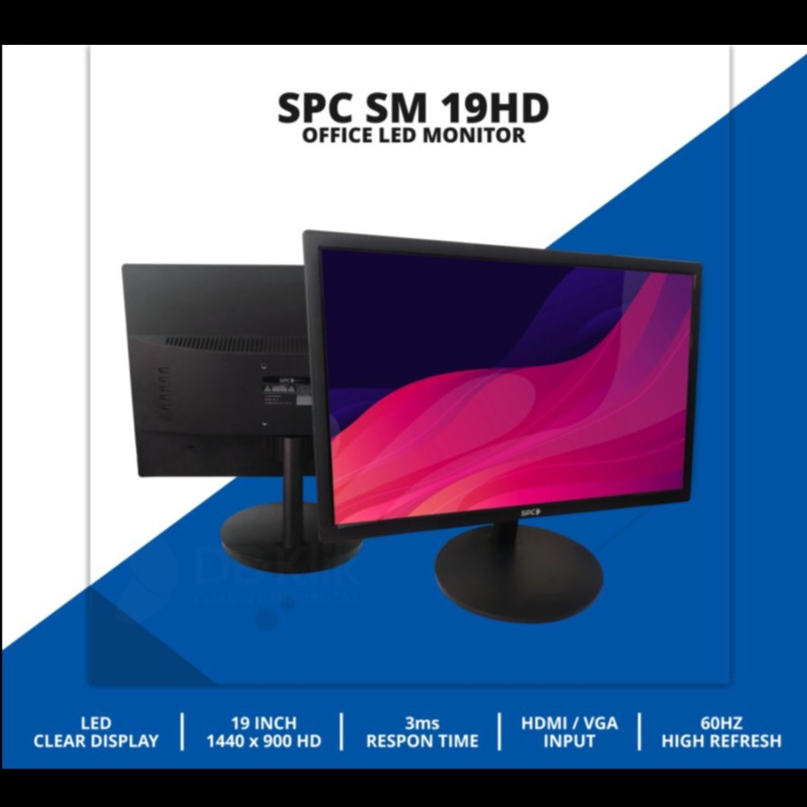 Jual SPC OFFICE MONITOR LED Monitor SPC SM-19HD 19 inch | Shopee Indonesia
