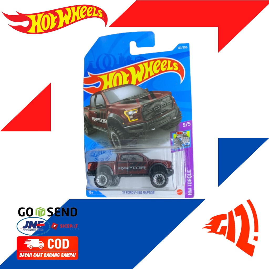 Jual Hot Wheels 17 Ford F 150 Raptor Maroon | Shopee Indonesia