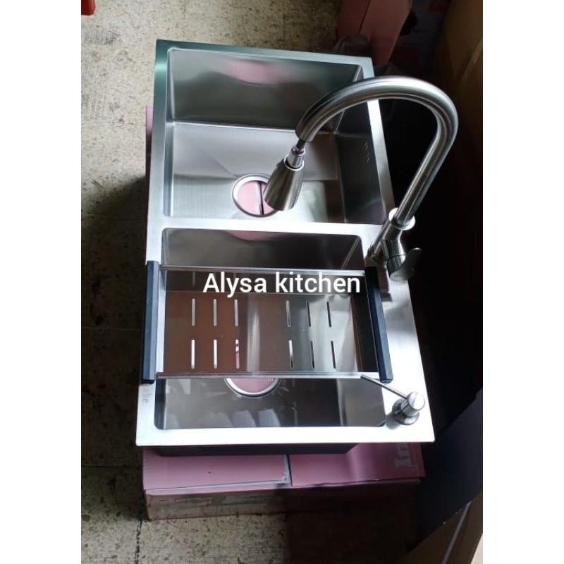 Jual Paket komplit kitchen sink inobe 8245 stainless 304 / paket inobe ...