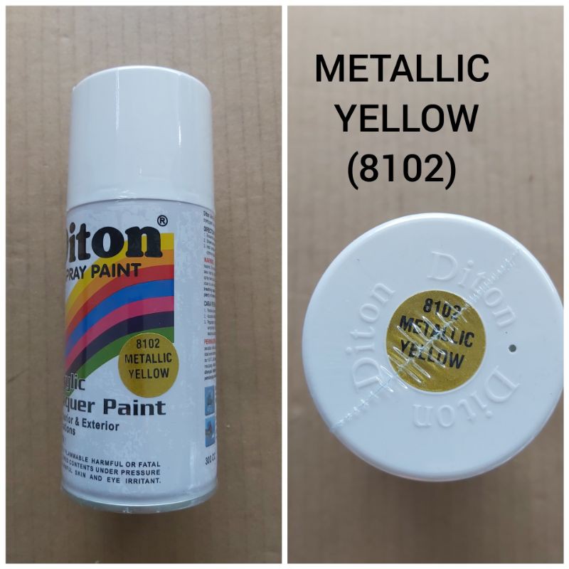 Jual Cat Semprot DITON KUNING METALIK / METALLIC YELLOW (8120) 300 ML ...