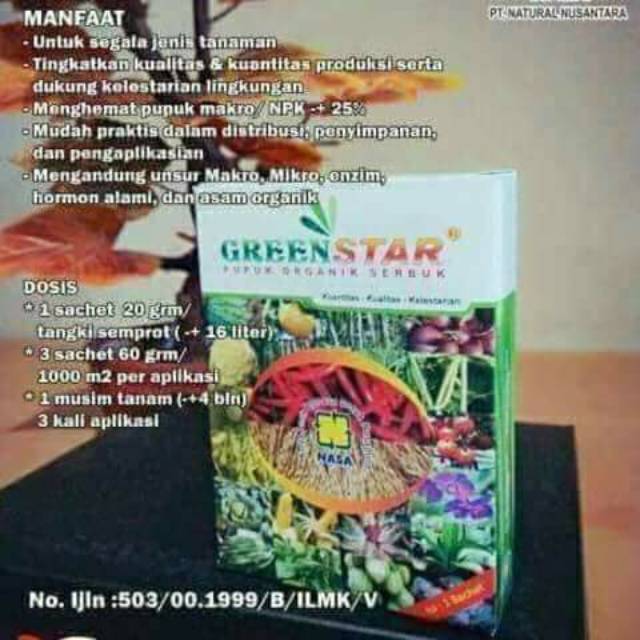 Jual Pupuk Serbuk Green Star nasa | Shopee Indonesia