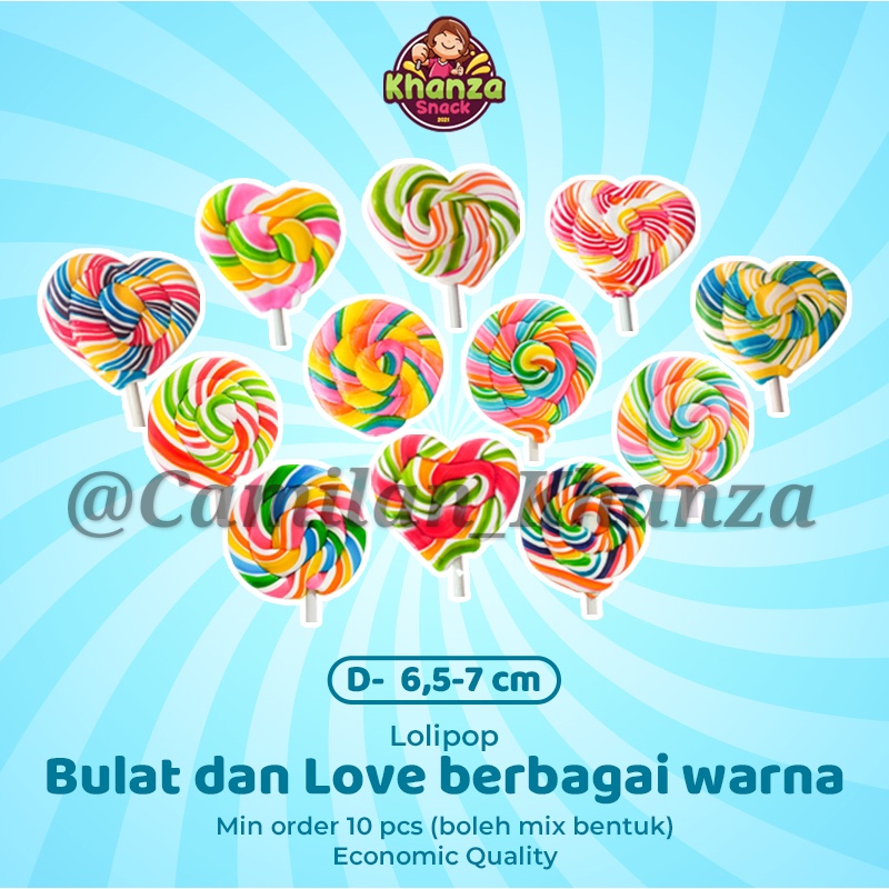 Jual Permen Lolipop 6,5-7 Cm SPIRAL LOVE BULAT | Shopee Indonesia