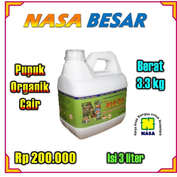 Jual PUPUK ORGANIK CAIR POC NASA KEMASAN 3 LITER | Shopee Indonesia