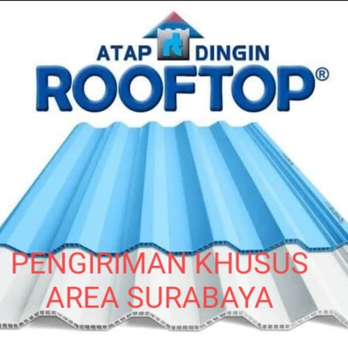 Jual ATAP ROOFTOP Atap uPvc rooftop Panjang 1,5 (Warna SEMI TRANSPARAN ...