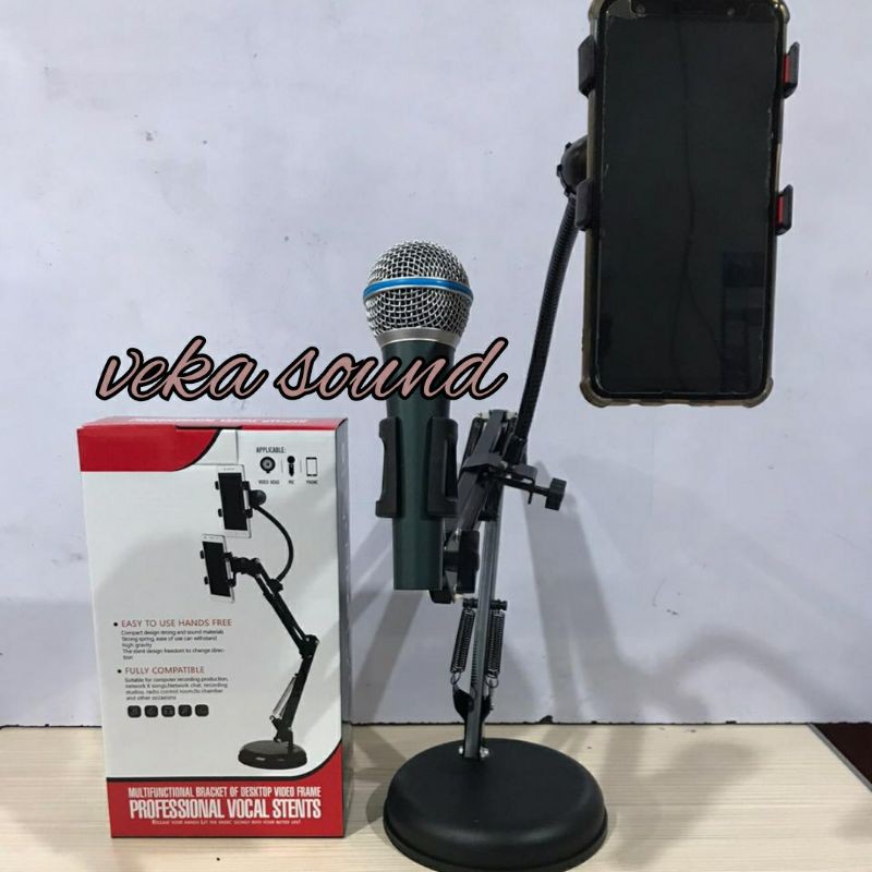 Jual STAND HP DAN TABLE STANDING HP MICROPHONE FOREX MV01 | Shopee ...