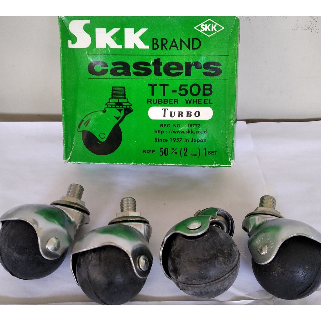 Jual Roda SKK TT50B / Roda Karet Bulat SKK 2" screw. Harga /set (4 pcs ...
