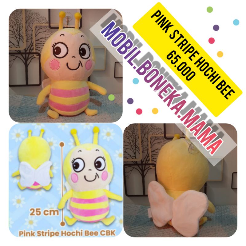 Jual Boneka Pink Stripe Hochi Bee Wawa games | Shopee Indonesia