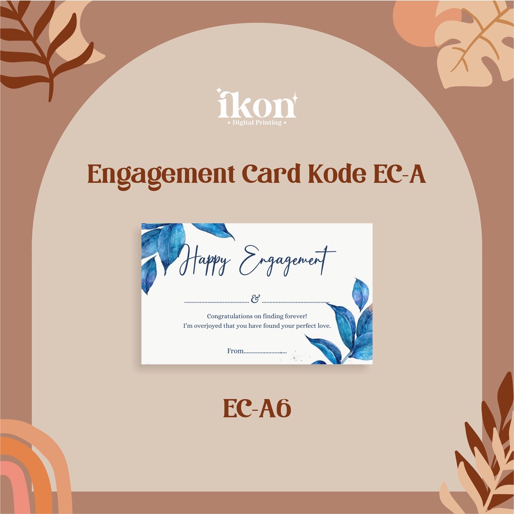 Jual ENGAGEMENT CARD KODE EC-A (KARTU UCAPAN ENGAGEMENT/ KARTU LAMARAN ...