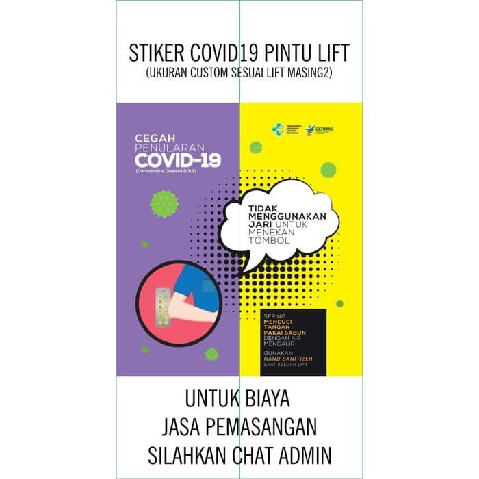 Jual STIKER COVID19 PINTU LIFT UKURAN CUSTOM | Shopee Indonesia