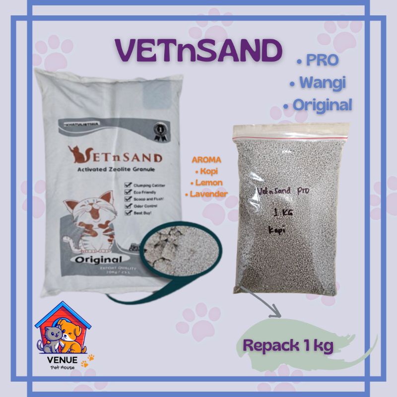 Jual Pasir Gumpal VetnSand Repack 1kg Kopi,Lavender,Lemon Plastik ...
