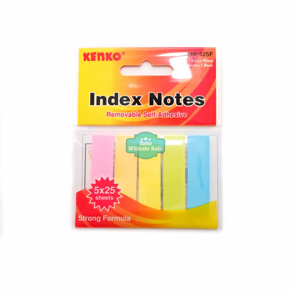 Jual 1 PACK Pembatas Buku SNI 525F Post It Kecil Kenko Index Notes ...