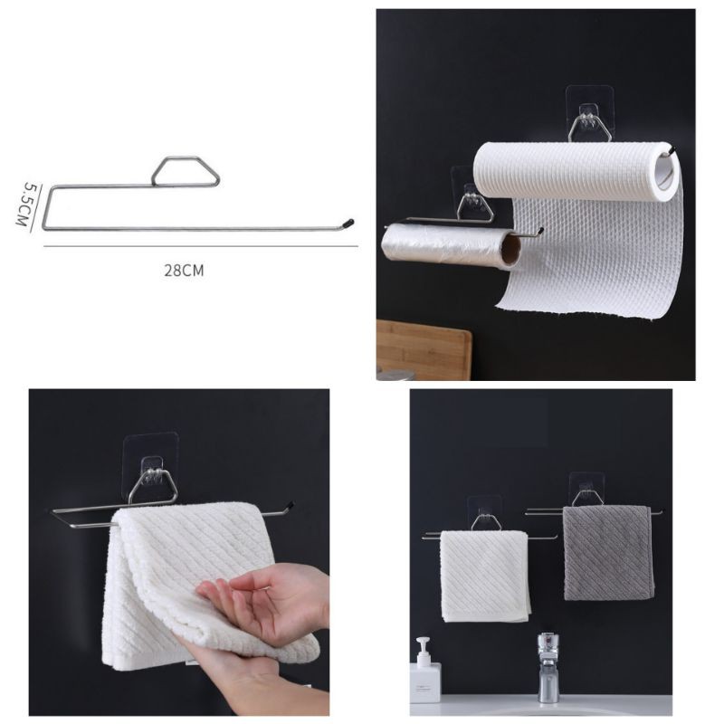 Jual Holder Besi Penahan Tempat Gantungan Tissue Gulung Dapur + Plastik ...