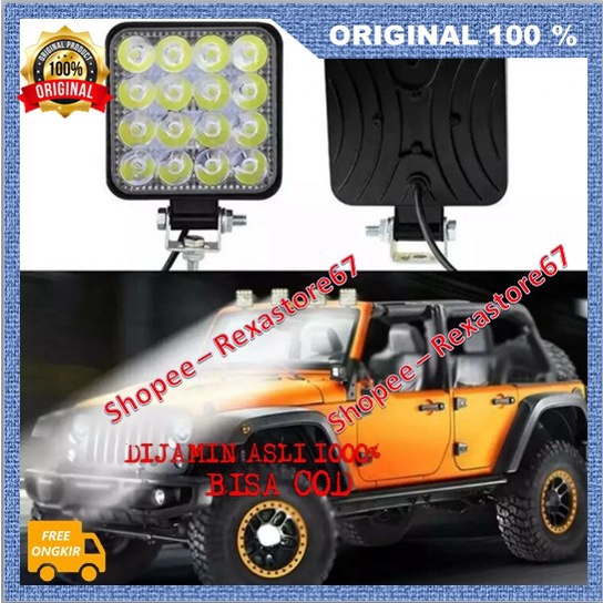 Jual Lampu Sorot 16 Led Model Kotak 16 Titik Terang Worklight Slim ...
