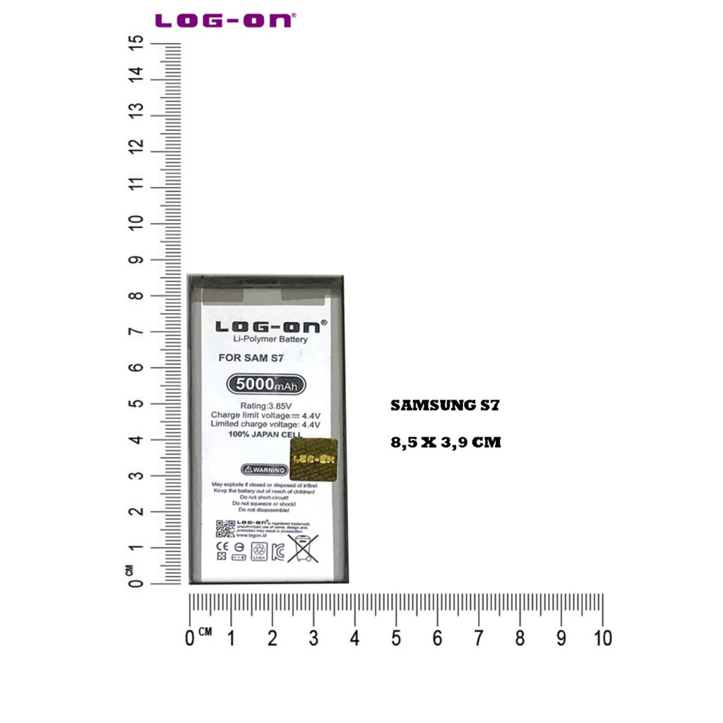 Jual BATERAI DOUBLE POWER LOG ON SAMSUNG G.S7 ( 5000 MAH ) | Shopee Indonesia