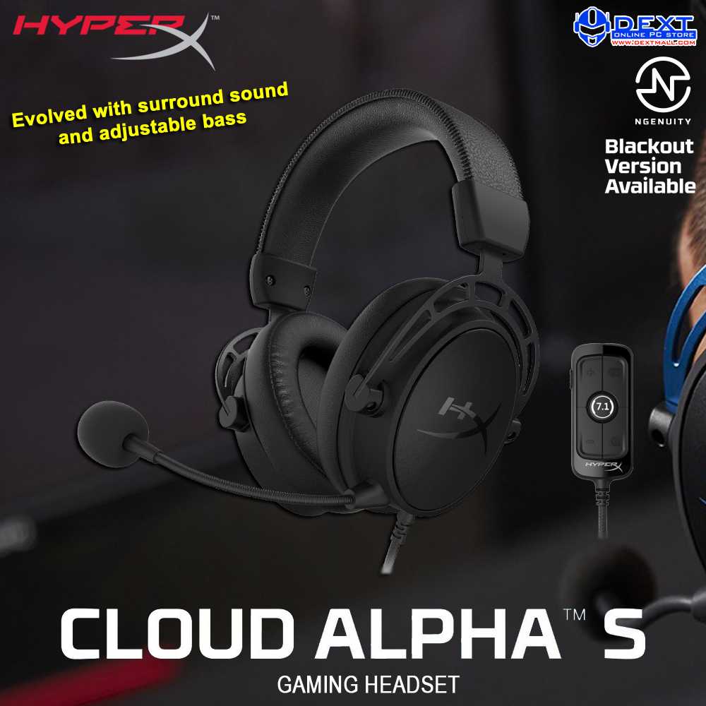 Jual HyperX Cloud Alpha S Gaming Headset Warna Hitam | Shopee Indonesia