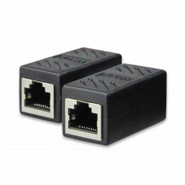 Jual RJ45 Female to Female Cat6 Network LAN Extension Adapter Connector ...