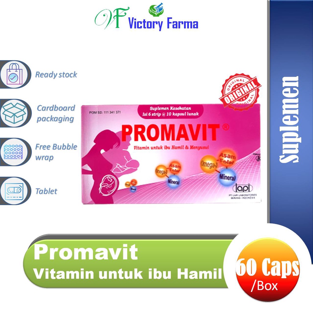 Jual Promavit Box 60 Kapsul / Multivitamin dan Mineral Bagi Ibu Hamil ...