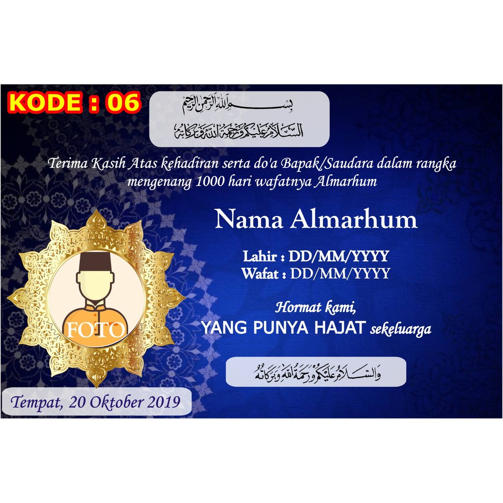 Jual Stiker Acara Isi 36- pengajian 7 hari/40 hari/100 hari/1000 hari ...