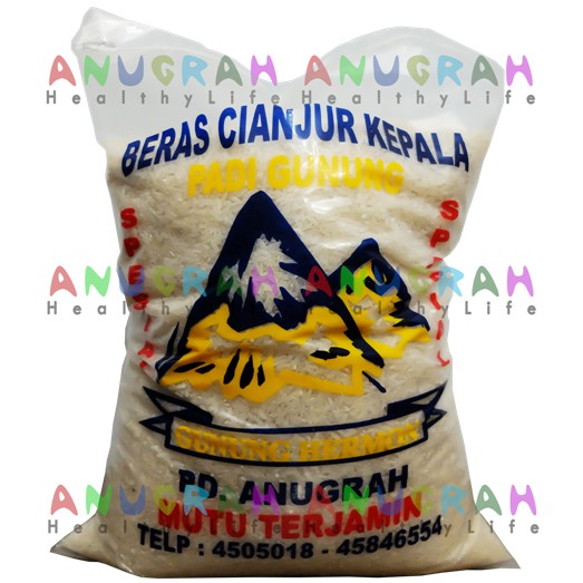 Jual BERAS CIANJUR KEPALA CAP GUNUNG HERMON - 5 KG | Shopee Indonesia