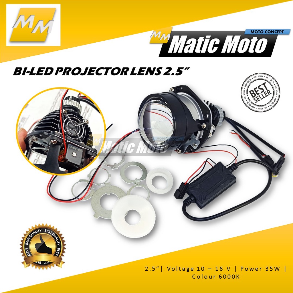 Jual LAMPU BILED / LAMPU BI-LED / LAMPU BI LED PROJECTOR LENS 2.5 INCH ...