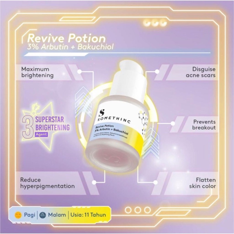 Jual SOMETHINC Revive Potion 3% Arbutin + Bakuchiol 20ml | SKIN SOLVER ...
