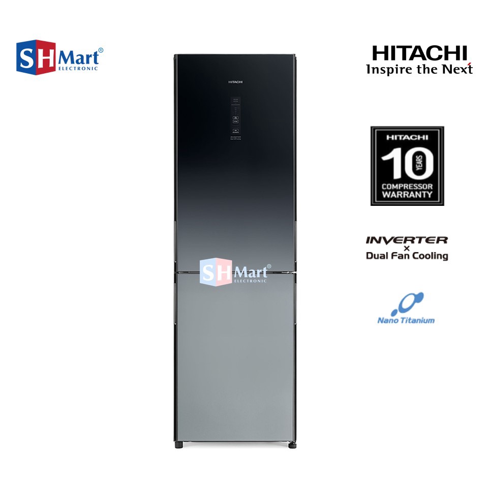 Jual KULKAS HITACHI 2 PINTU BOTTOM FREEZER KAPASITAS 330 LITER R-BG41PGD6X XGR / RBG41PGD6X ...