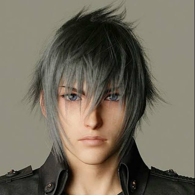 Jual WIG NOCTIS LUCIS CAELUM FINAL FANTASY XV DARK BLUE ASH GREY ...