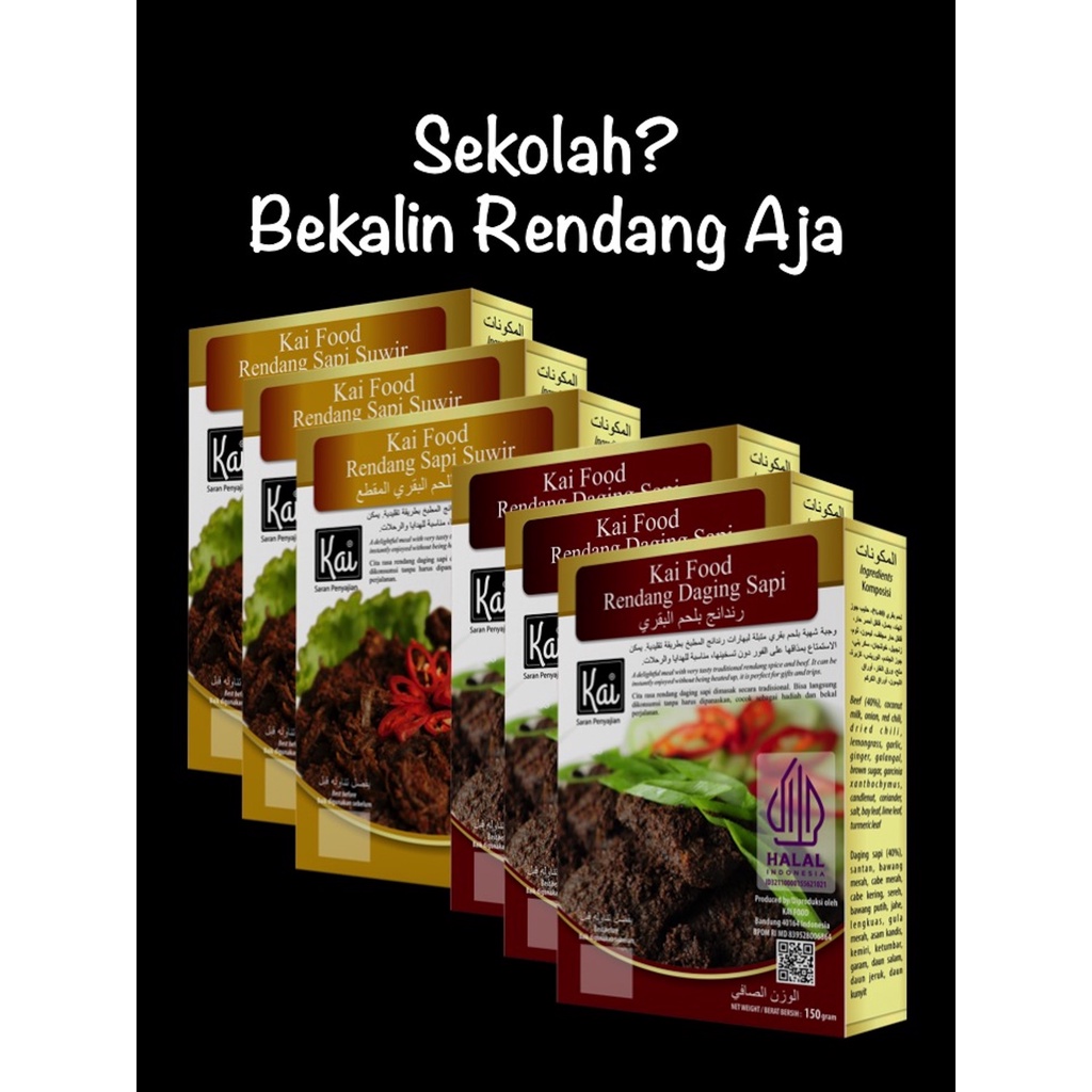 Jual Paket Hemat 3 RENDANG DAGING SAPI 3 RENDANG SAPI SUWIR Kai Food ...