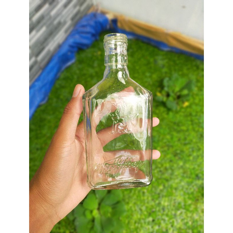 Jual Botol kaca / Botol gilbey's / botol minuman ukuran 350ml / botol ...