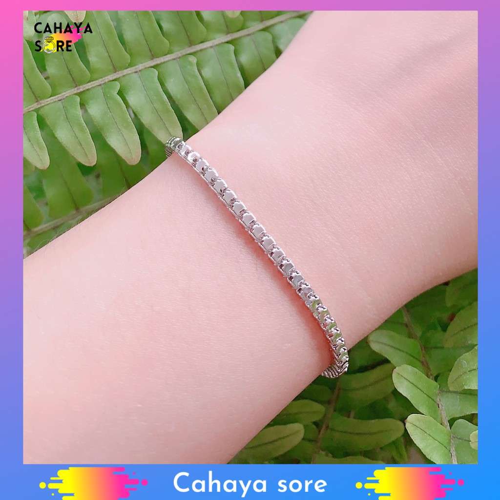 Jual Gelang Xuping Silver Gelang Tangan Dewasa Rantai Milano G33 ...