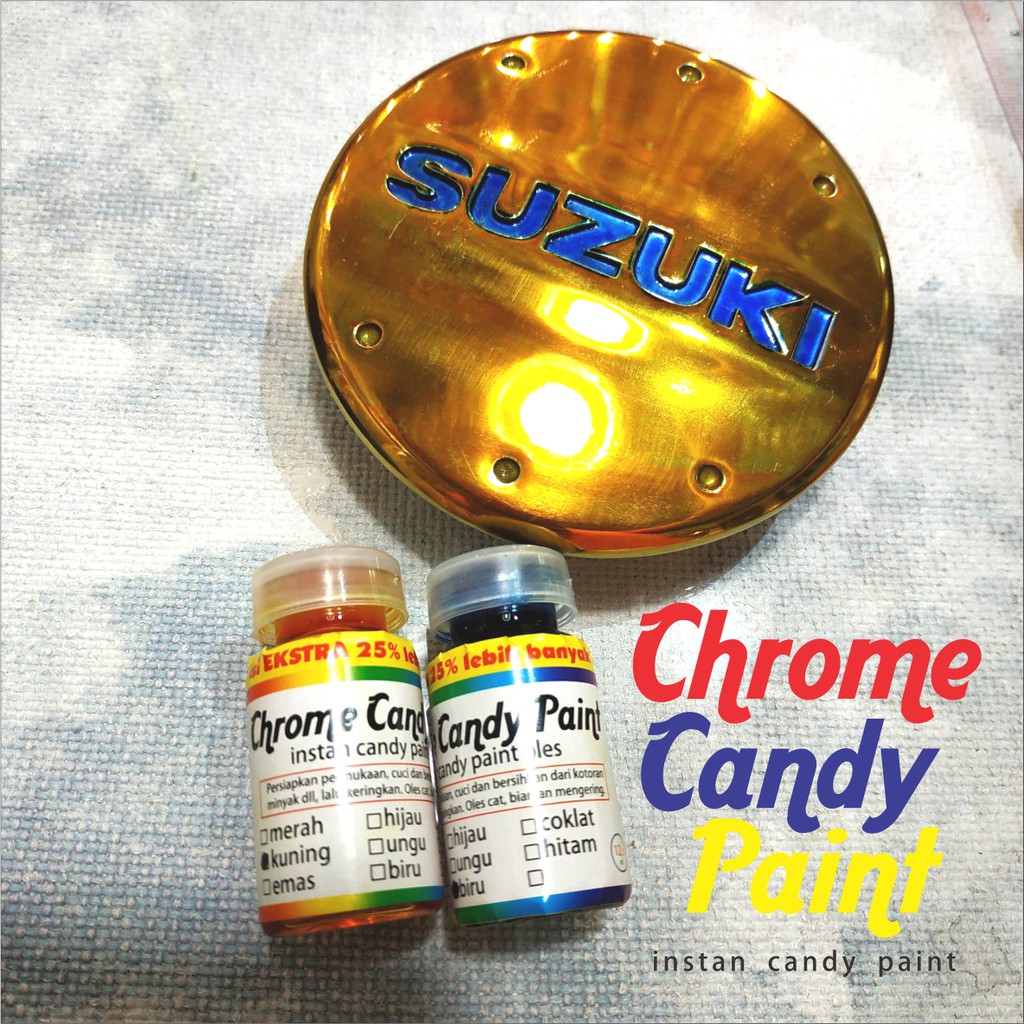 Jual CHrome Candy Paint pewarna logam plastik serbaguna 12,5ml isi ...