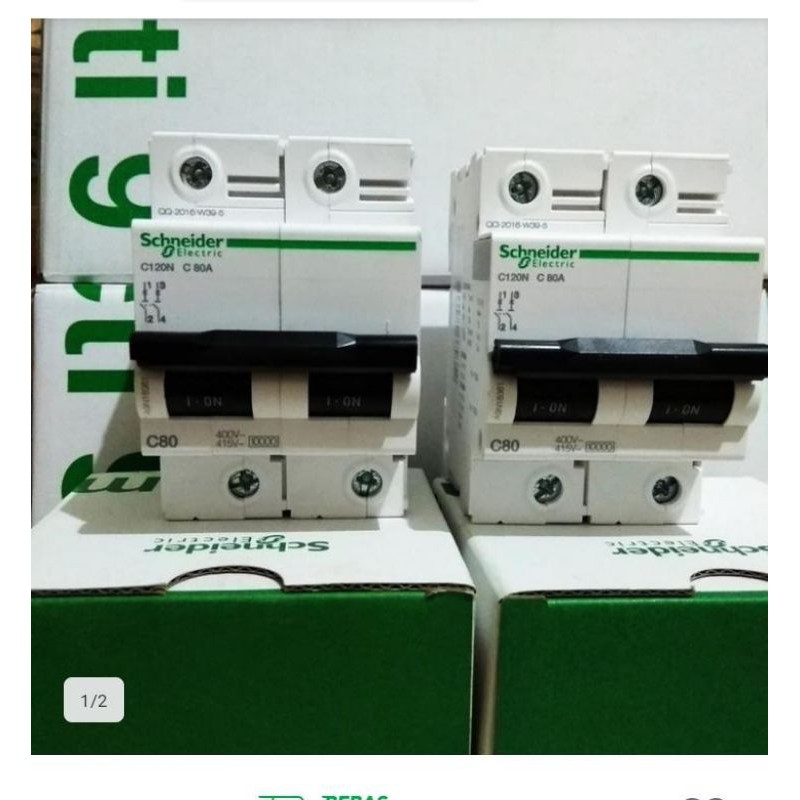 Jual Schneider MCB 2P C120N 80A | Shopee Indonesia