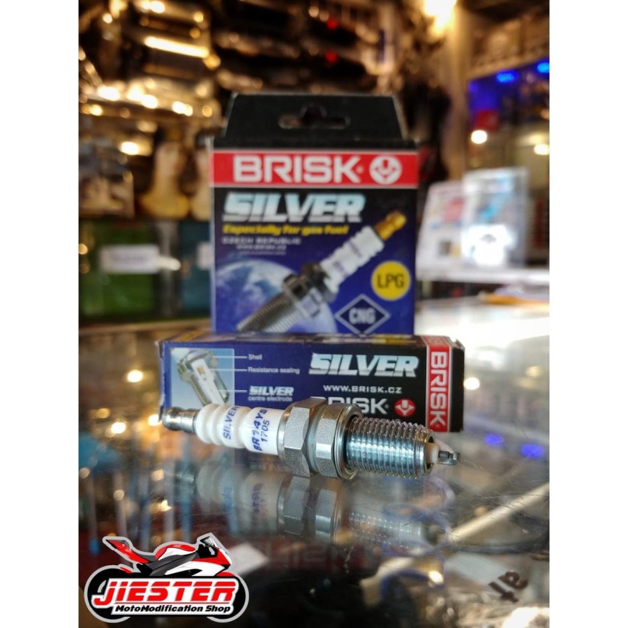 Jual Busi BRISK Silver BR14YS Busi Mega Pro Tiger GL Pro | Shopee Indonesia