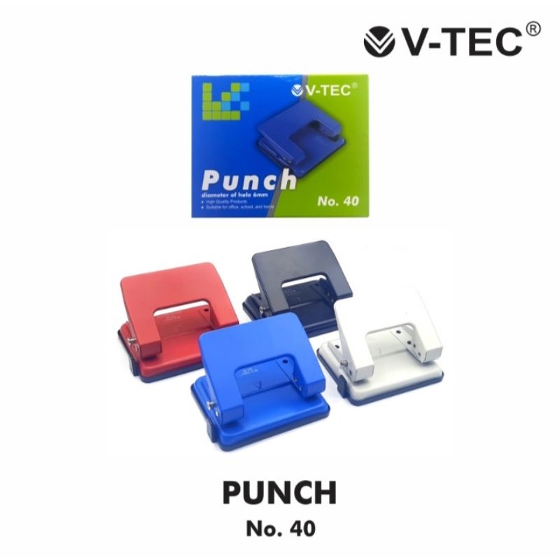 Jual V-tec Perforator Punch / Pembolong kertas / Pelubang Kertas / Plong Kertas No.40 | Shopee ...