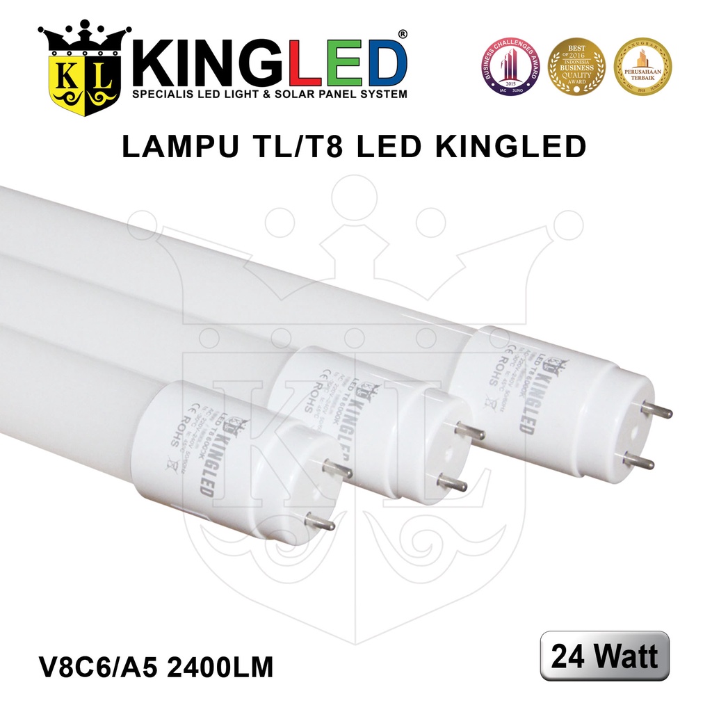 Jual KINGLED Lampu TL T8 LED 24 Watt / Tube T8 LED 24 Watt | Shopee ...