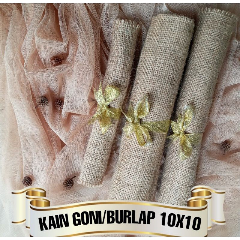 Jual KAIN GONI/BURLAP 10X10 & 15x15 UNTUK MAHAR & FOTOGRAFI | Shopee ...
