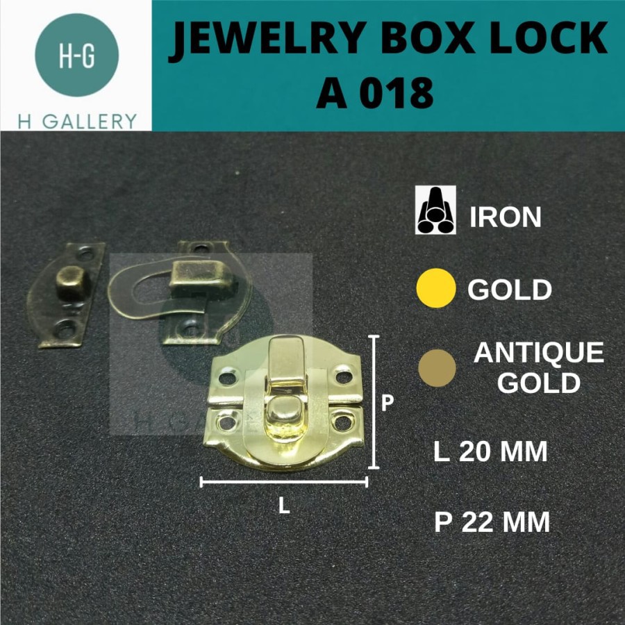 Jual KUNCI PENGAIT KOTAK, PENGUNCI BOX HANTARAN, JEWELRY BOX LOCK ...