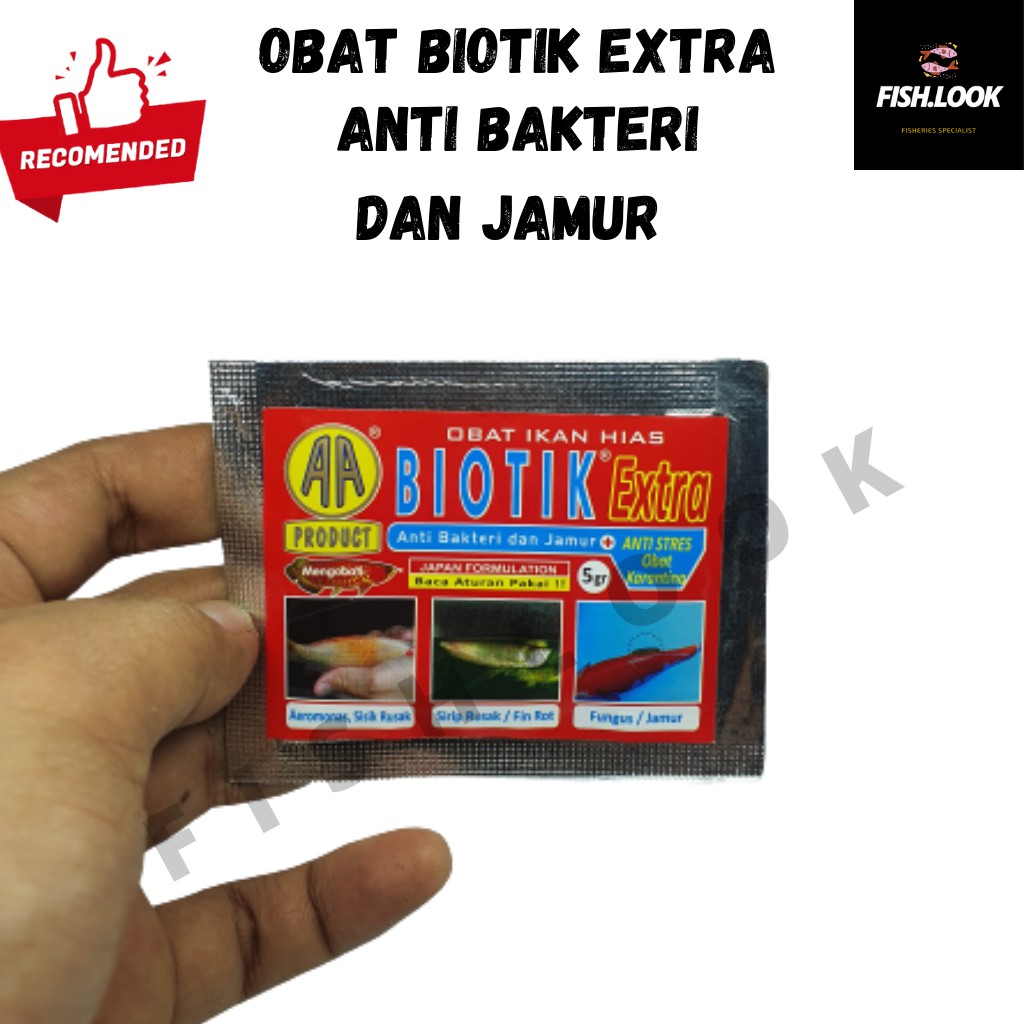Jual BIOTIK EXTRA obat ikan hias bakteri jamur dan anti stress (5gram ...