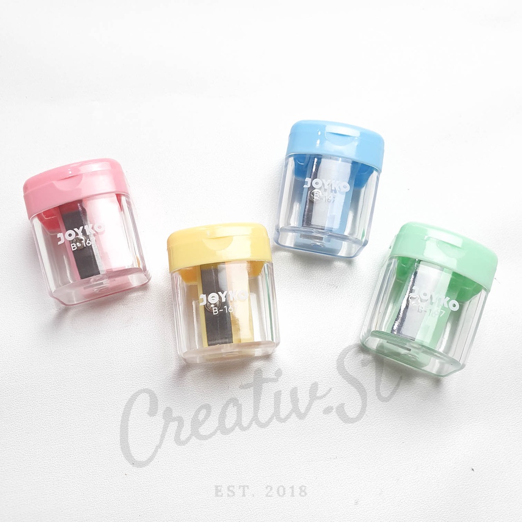 Jual JOYKO Rautan Serutan Pensil Sharpener Penserut Pastel B-167 Color ...