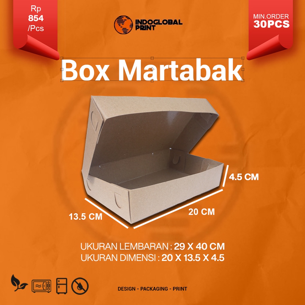 Jual BOX MARTABAK / KOTAK MARTABAK / KOTAK MAKAN / WADAH MAKAN | Shopee ...