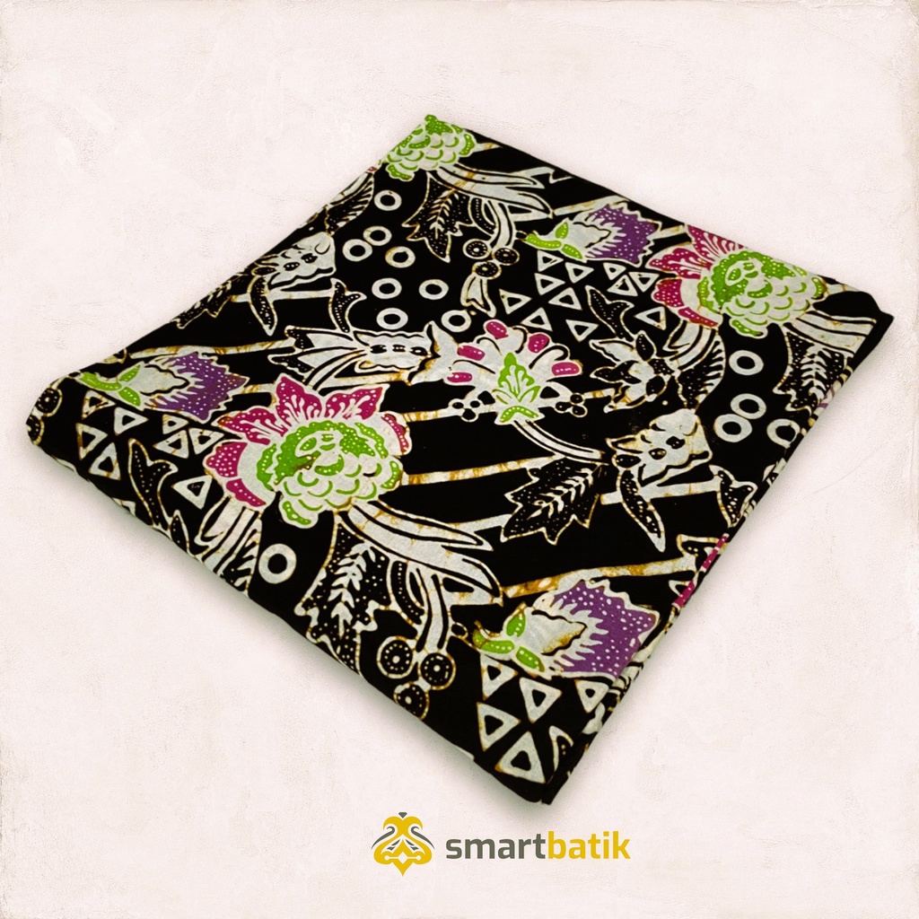 Jual Batik Kontemporer Motif Bangun Datar Bunga (Cap Colet Pecah ...