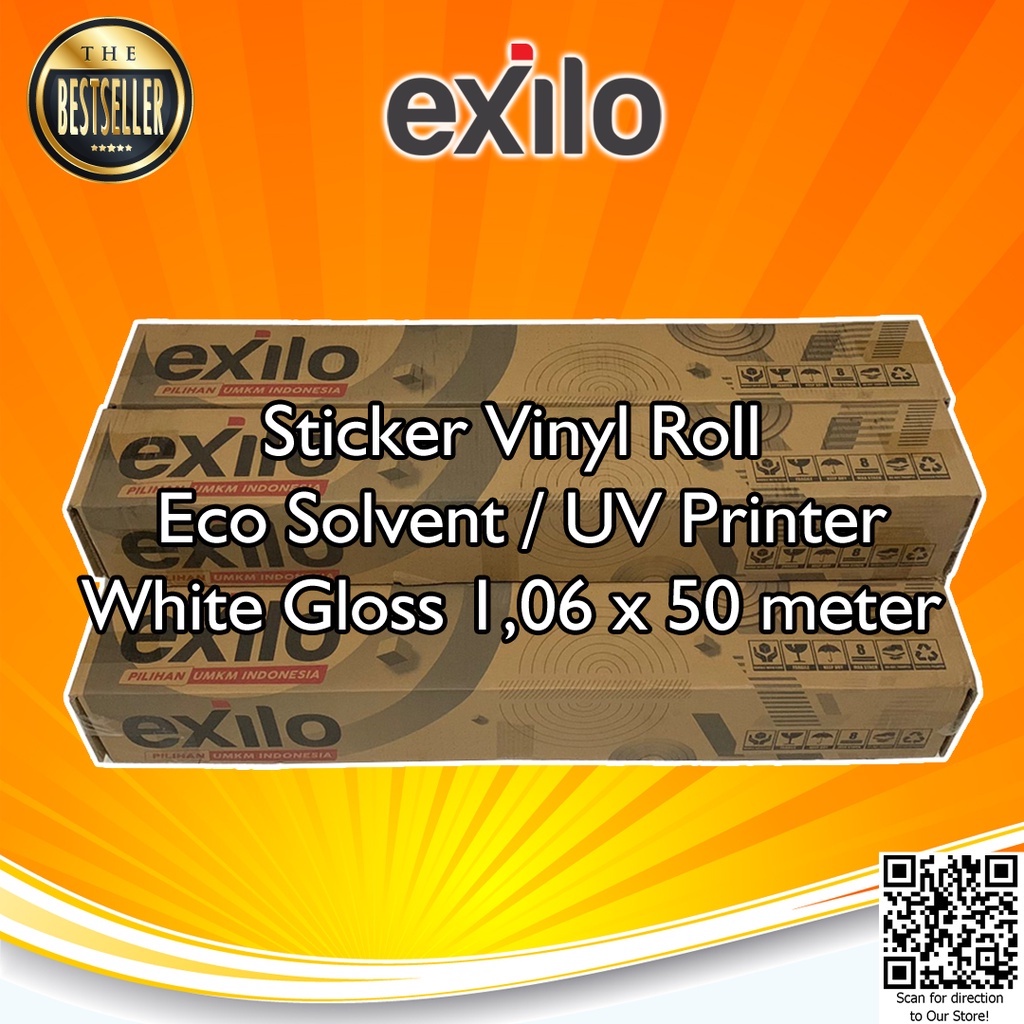 Jual EXILO Sticker Vinyl Roll Indoor Outdoor Digital Print Inkjet Eco ...